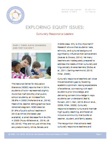 Culturally Responsive Leaders - MAEC, Inc.