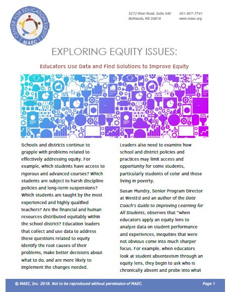 Educators Use Data and Find Solutions to Improve Equity - MAEC, Inc.